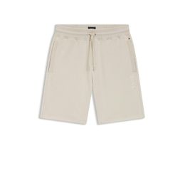 Sweatshorts BOSS "Fashion", Herren, Gr. M, N-Gr, open grau 075, Sweatware, Obermaterial: 100% Baumwolle, unifarben, normal kniefrei, Hosen Sweatshorts