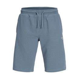 Jack & Jones PlusSize Sweatshorts "JPSTGORDON ARCHIVE SWEAT SHORTS MID PLS", Herren, Gr. 42 (4XL), N-Gr, blau mirage, angeraute Sweatware, Obermaterial: 80% Baumwolle, 20% Polyester, JACK & JONES PLUSSIZE, unifarben, regular fit kniefrei, Hosen Sweatshorts, Baumwollmischung, regular fit