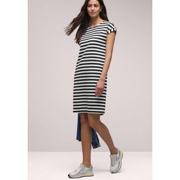 Jerseykleid Street One, Damen, Gr. 36, EURO-Gr&ouml;&szlig;en, shadowed navy, Jersey, 73% Viskose, 24% Polyester, 3% Elasthan, gestreift, normal knielang, Rundhals, B&uuml;ndchen, Kleider Jerseykleid, im Streifendesign