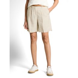 Webshorts Tom Tailor, Damen, Gr. 38, N-Gr, sand stone beige, Web, Obermaterial: 55% Lyocell, 45% Viskose. Futter: 100% Viskose, unifarben, kurz, Hosen, mit Viskose