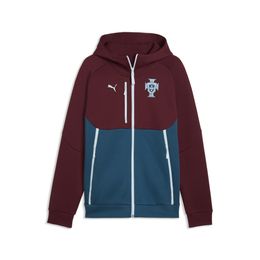 Hoodie Puma "Portugal PumaTECH Kapuzenjacke Herren", Herren, Gr. S, ruby shimmer ocean tropic rot blau, Obermaterial: 23% Polyester, 77% Baumwolle. Kapuzenfutter: 100% Baumwolle. Seitentasche &ndash; Unten: 100% Baumwolle, normal, Sweatshirts Hoodie