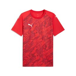 Fu&szlig;balltrikot Puma "TEAMFINAL GRAPHIC JERSEY", Herren, Gr. XXL, Puma rot, Puma wei&szlig;, schwarz cherry, Interlock, Obermaterial: 100% Polyester, bedruckt, slim fit normal, V-Ausschnitt, Trikots Fu&szlig;balltrikot, mit V-Ausschnitt, Kurzarmdesign, sportlicher Stil, schmale Passform