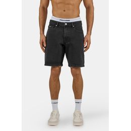 Jeansshorts Pegador "Bostic Jeans Shorts", Herren, Gr. 30, N-Gr, schwarz (washed schwarz), Denim/Jeans, Obermaterial: 100% Baumwolle, Abriebeffekte, regular fit ca. Mitte Oberschenkel, Jeans Jeansshorts, Baumwolle, regular fit