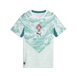 Trainingsshirt Puma "Portugal Ausw&auml;rtstrikot Damen", Damen, Gr. L, wei&szlig; gr&uuml;n lagoon, Obermaterial: 100% Polyester. Rippe: 100% Polyester. Einsatz: 100% Polyester, clean, regular fit, Rundhals, Shirts