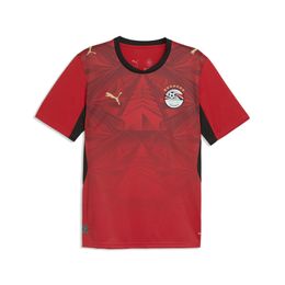 Trainingsshirt Puma "&Auml;gypten 2026 Heimtrikot Herren", Damen, Gr. M, rot intense, Obermaterial: 100% Polyester. Kragen: 100% Polyester. Einsatz: 100% Polyester, regular fit, Rundhals, Shirts