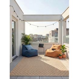 In- & Outdoor-Teppich Rowan Orange 120x170 cm - Teppich f&uuml;r Balkon, Terrasse & Garten