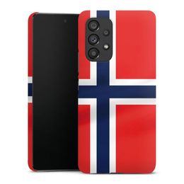 DeinDesign Galaxy A53 5G Handy Premium Case Smartphone Handyh&uuml;lle Schutzh&uuml;lle gl&auml;nzend Flags Flag Norway Premium Case
