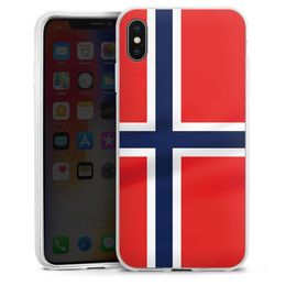 DeinDesign iPhone Xs Max Handy Silikon H&uuml;lle Case transparent Handyh&uuml;lle Flags Flag Norway Silikon Case
