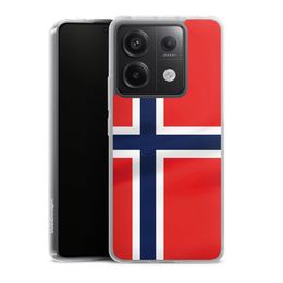 DeinDesign Xiaomi Redmi Note 13 Pro 5G Handy Silikon H&uuml;lle Case transparent Handyh&uuml;lle Flags Flag Norway Silikon Case