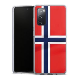 DeinDesign Galaxy S20 FE 5G Handy Silikon H&uuml;lle Case transparent Handyh&uuml;lle Flags Flag Norway Silikon Case