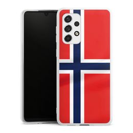 DeinDesign Galaxy A33 5G Handy Silikon H&uuml;lle Case transparent Handyh&uuml;lle Flags Flag Norway Silikon Case