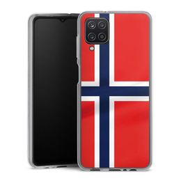 DeinDesign Galaxy A12 Handy Silikon H&uuml;lle Case transparent Handyh&uuml;lle Flags Flag Norway Silikon Case
