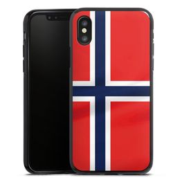 DeinDesign iPhone X Handy Silikon H&uuml;lle Case schwarz Handyh&uuml;lle Flags Flag Norway