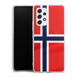 DeinDesign Galaxy A53 5G Handy Silikon H&uuml;lle Case transparent Handyh&uuml;lle Flags Flag Norway Silikon Case