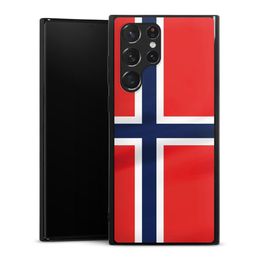 DeinDesign Galaxy S22 Ultra Handy Silikon H&uuml;lle Case schwarz Handyh&uuml;lle Flags Flag Norway