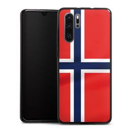 DeinDesign Huawei P30 Pro Handy Silikon H&uuml;lle Case schwarz Handyh&uuml;lle Flags Flag Norway