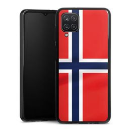 DeinDesign Galaxy A12 Handy Silikon H&uuml;lle Case schwarz Handyh&uuml;lle Flags Flag Norway
