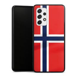 DeinDesign Galaxy A53 5G Handy Silikon H&uuml;lle Case schwarz Handyh&uuml;lle Flags Flag Norway
