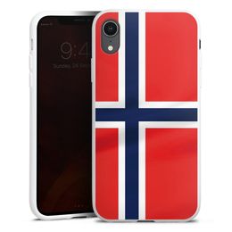 DeinDesign iPhone Xr Handy Silikon H&uuml;lle Case wei&szlig; Handyh&uuml;lle Flags Flag Norway Silikon Case
