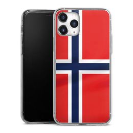 DeinDesign iPhone 11 Pro Handy Slim Case Silikon Handyh&uuml;lle transparent H&uuml;lle extra d&uuml;nn Flag Norway Flags Silikon Slim Case