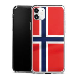 DeinDesign iPhone 11 Handy Slim Case Silikon Handyh&uuml;lle transparent H&uuml;lle extra d&uuml;nn Flag Norway Flags Silikon Slim Case