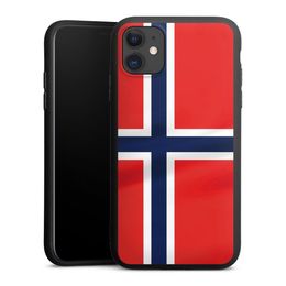 DeinDesign iPhone 11 Handy Premium Silikon H&uuml;lle Handyh&uuml;lle schwarz Case Flag Norway Flags Silikon Premium Case