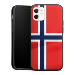DeinDesign iPhone 12 mini Handy Premium Silikon H&uuml;lle Handyh&uuml;lle schwarz Case Flags Flag Norway Silikon Premium Case