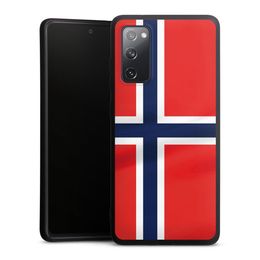 DeinDesign Galaxy S20 FE 5G Handy Premium Silikon H&uuml;lle Handyh&uuml;lle schwarz Case Flags Flag Norway Silikon Premium Case