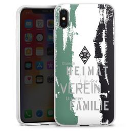 DeinDesign iPhone Xs Max Handy Silikon H&uuml;lle Case transparent Handyh&uuml;lle Borussia M&ouml;nchengladbach Official Licensed Product Statement Silikon Case