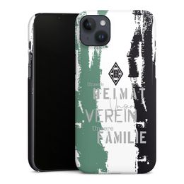 DeinDesign iPhone 14 Plus Handy Premium Case Smartphone Handyh&uuml;lle Schutzh&uuml;lle gl&auml;nzend Borussia M&ouml;nchengladbach Official Licensed Product Statement Premium Case