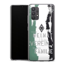 DeinDesign Galaxy A32 4G Handy Silikon H&uuml;lle Case transparent Handyh&uuml;lle Borussia M&ouml;nchengladbach Official Licensed Product Statement Silikon Case