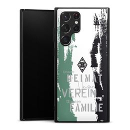 DeinDesign Galaxy S22 Ultra Handy Silikon H&uuml;lle Case schwarz Handyh&uuml;lle Borussia M&ouml;nchengladbach Official Licensed Product Statement