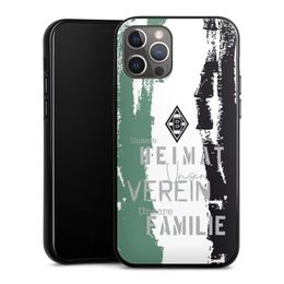 DeinDesign iPhone 12 Pro Handy Silikon H&uuml;lle Case schwarz Handyh&uuml;lle Official Licensed Product Borussia M&ouml;nchengladbach Statement