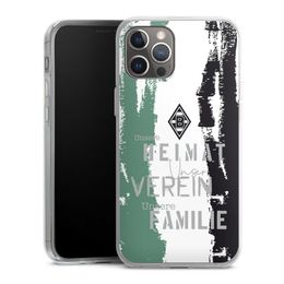 DeinDesign iPhone 12 Pro Max Handy Silikon H&uuml;lle Case transparent Handyh&uuml;lle Official Licensed Product Borussia M&ouml;nchengladbach Statement Silikon Case