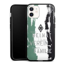 DeinDesign iPhone 12 mini Handy Silikon H&uuml;lle Case schwarz Handyh&uuml;lle Official Licensed Product Borussia M&ouml;nchengladbach Statement