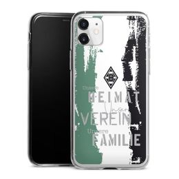 DeinDesign iPhone 11 Handy Slim Case Silikon Handyh&uuml;lle transparent H&uuml;lle extra d&uuml;nn Official Licensed Product Borussia M&ouml;nchengladbach Statement Silikon Slim 
