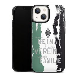 DeinDesign iPhone 13 Mini Handy Slim Case extra d&uuml;nn Silikon Handyh&uuml;lle schwarz H&uuml;lle Borussia M&ouml;nchengladbach Official Licensed Product Statement Silikon Slim 