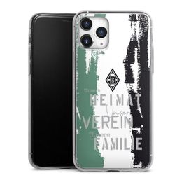 DeinDesign iPhone 11 Pro Handy Slim Case Silikon Handyh&uuml;lle transparent H&uuml;lle extra d&uuml;nn Official Licensed Product Borussia M&ouml;nchengladbach Statement Silikon 