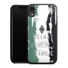 DeinDesign iPhone Xr Handy Premium Silikon H&uuml;lle Handyh&uuml;lle schwarz Case Borussia M&ouml;nchengladbach Official Licensed Product Statement Silikon Premium Case