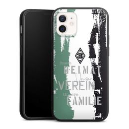 DeinDesign iPhone 12 mini Handy Premium Silikon H&uuml;lle Handyh&uuml;lle schwarz Case Official Licensed Product Borussia M&ouml;nchengladbach Statement Silikon Premium Case