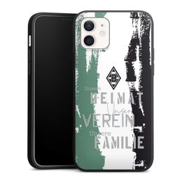 DeinDesign iPhone 12 Handy Premium Silikon H&uuml;lle Handyh&uuml;lle schwarz Case Official Licensed Product Borussia M&ouml;nchengladbach Statement Silikon Premium Case