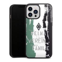 DeinDesign iPhone 13 Pro Max Handy Premium Silikon H&uuml;lle Handyh&uuml;lle schwarz Case Borussia M&ouml;nchengladbach Official Licensed Product Statement Silikon Premium 