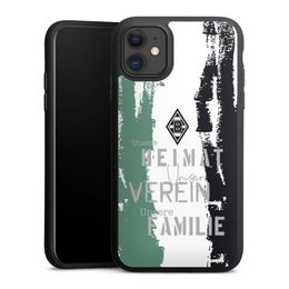 DeinDesign iPhone 11 Handy Premium Silikon H&uuml;lle Handyh&uuml;lle schwarz Case Borussia M&ouml;nchengladbach Official Licensed Product Statement Silikon Premium Case