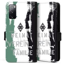 DeinDesign Galaxy S20 Handy Klapph&uuml;lle Handyh&uuml;lle aus Kunst Leder schwarz Flip Case Official Licensed Product Borussia M&ouml;nchengladbach Statement Sideflip mit 
