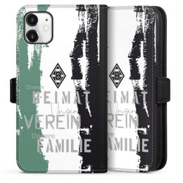 DeinDesign iPhone 11 Handy Klapph&uuml;lle Handyh&uuml;lle aus Kunst Leder schwarz Flip Case Borussia M&ouml;nchengladbach Official Licensed Product Statement Sideflip mit 