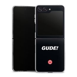 DeinDesign Galaxy Z Flip 5 Handy Hard Case Schutzh&uuml;lle transparent Smartphone Handy H&uuml;lle Bundesliga Official Licensed Product Eintracht Frankfurt Hard Case