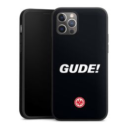 DeinDesign iPhone 12 Pro Handy Premium Silikon H&uuml;lle Handyh&uuml;lle schwarz Case Bundesliga Eintracht Frankfurt Official Licensed Product Silikon Premium Case