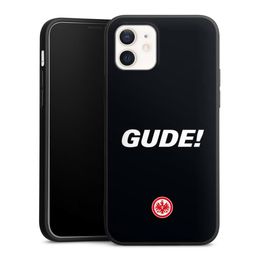 DeinDesign iPhone 12 Handy Premium Silikon H&uuml;lle Handyh&uuml;lle schwarz Case Bundesliga Eintracht Frankfurt Official Licensed Product Silikon Premium Case