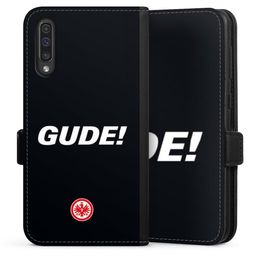 DeinDesign Galaxy A50 Handy Klapph&uuml;lle Handyh&uuml;lle aus Kunst Leder schwarz Flip Case Bundesliga Eintracht Frankfurt Official Licensed Product Sideflip mit Lasche
