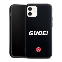 DeinDesign iPhone 12 mini Handy Premium Silikon H&uuml;lle Handyh&uuml;lle schwarz Case Bundesliga Eintracht Frankfurt Official Licensed Product Silikon Premium Case